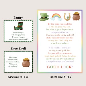 St Patricks Day Scavenger Hunt for Kids Leprechaun Indoor Treasure Hunt ...