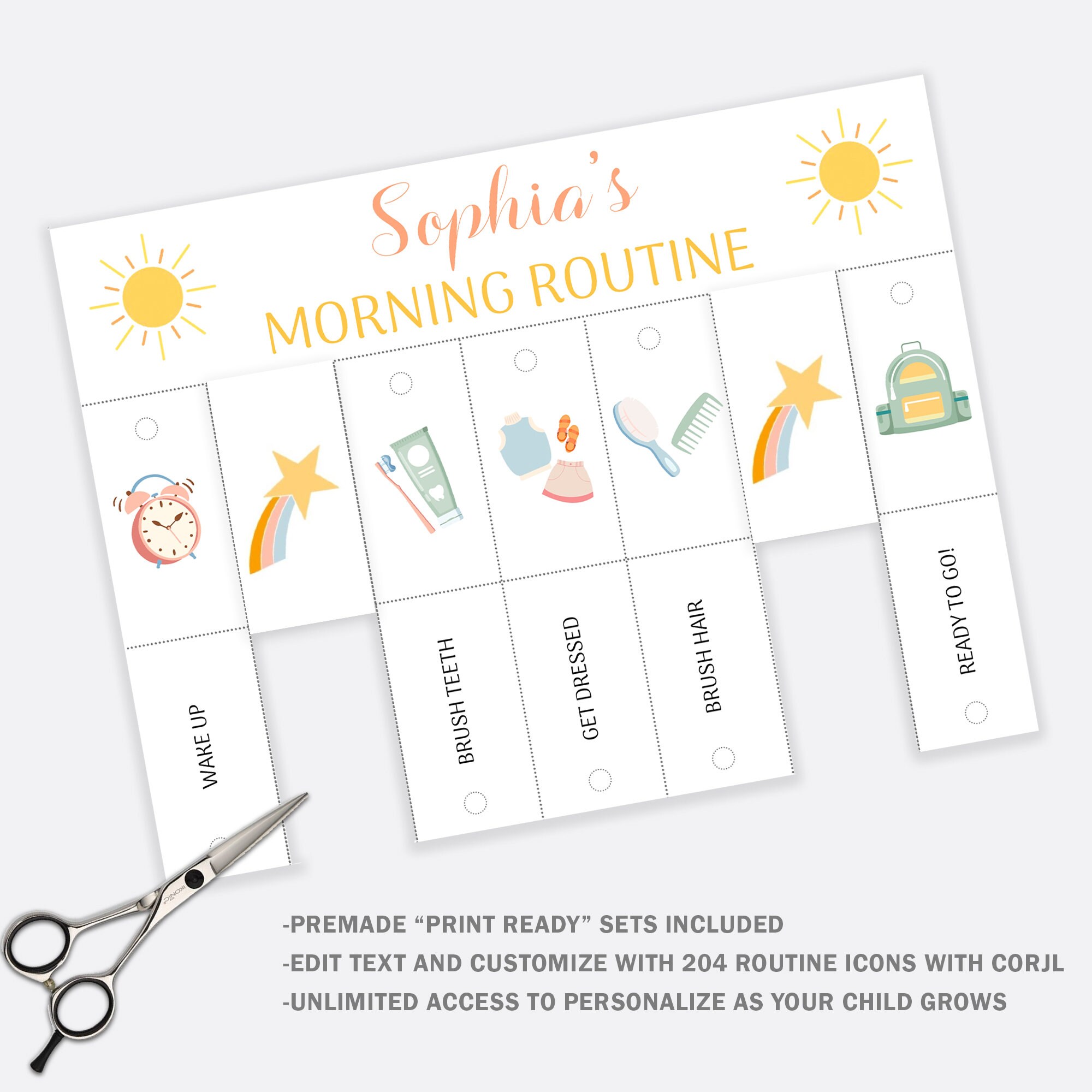 Routine Flip Chart Visual Schedule Morning Evening Kids Daily - Etsy ...