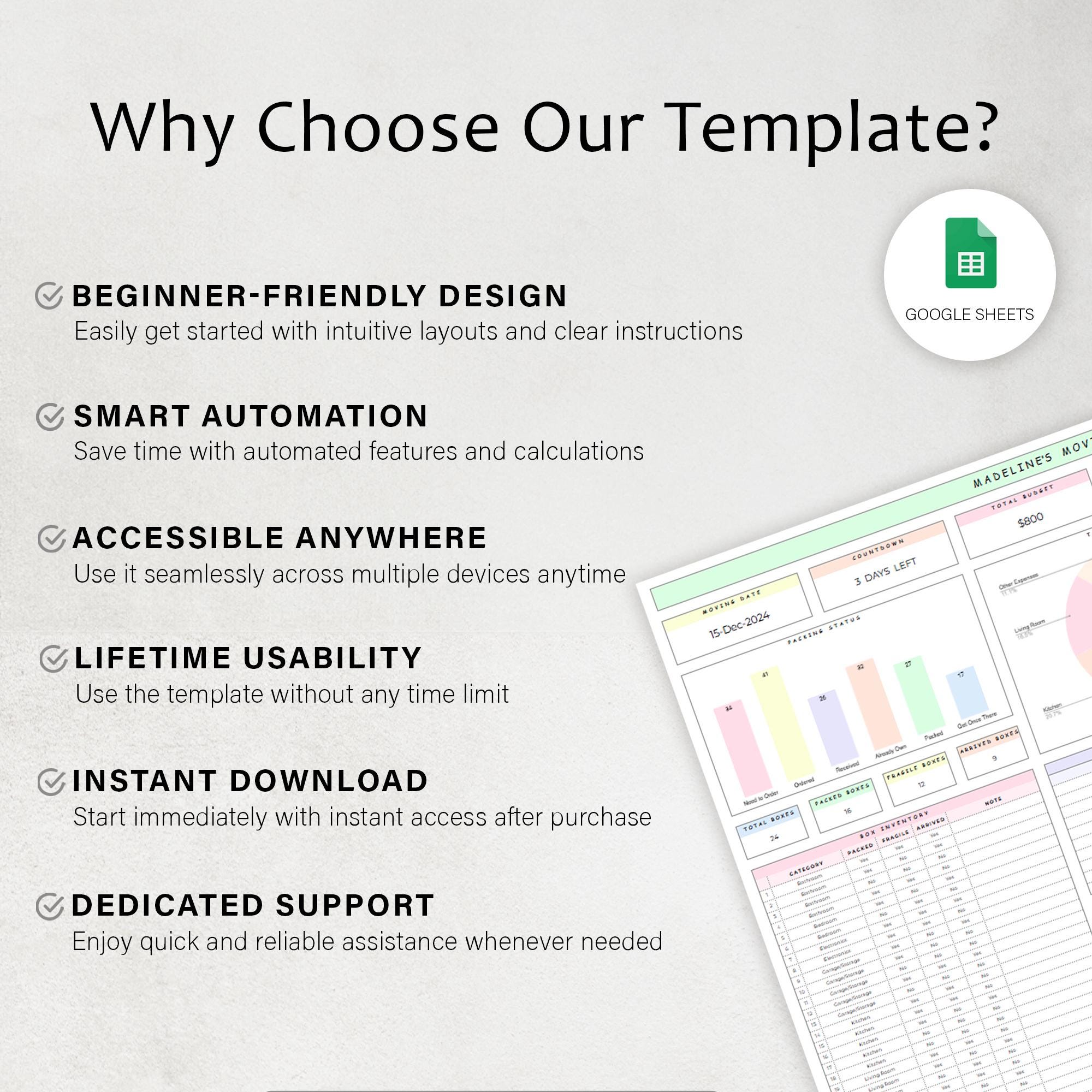 Moving Planner Moving Checklist Spreadsheet Packing Box Inventory ...