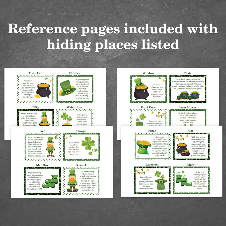 St Patricks Day Scavenger Hunt for Kids St Pattys Day Treasure Hunt ...