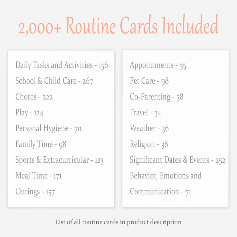 Daily Routine Cards Visual Schedule Toddler Routine Chart for Kids ...