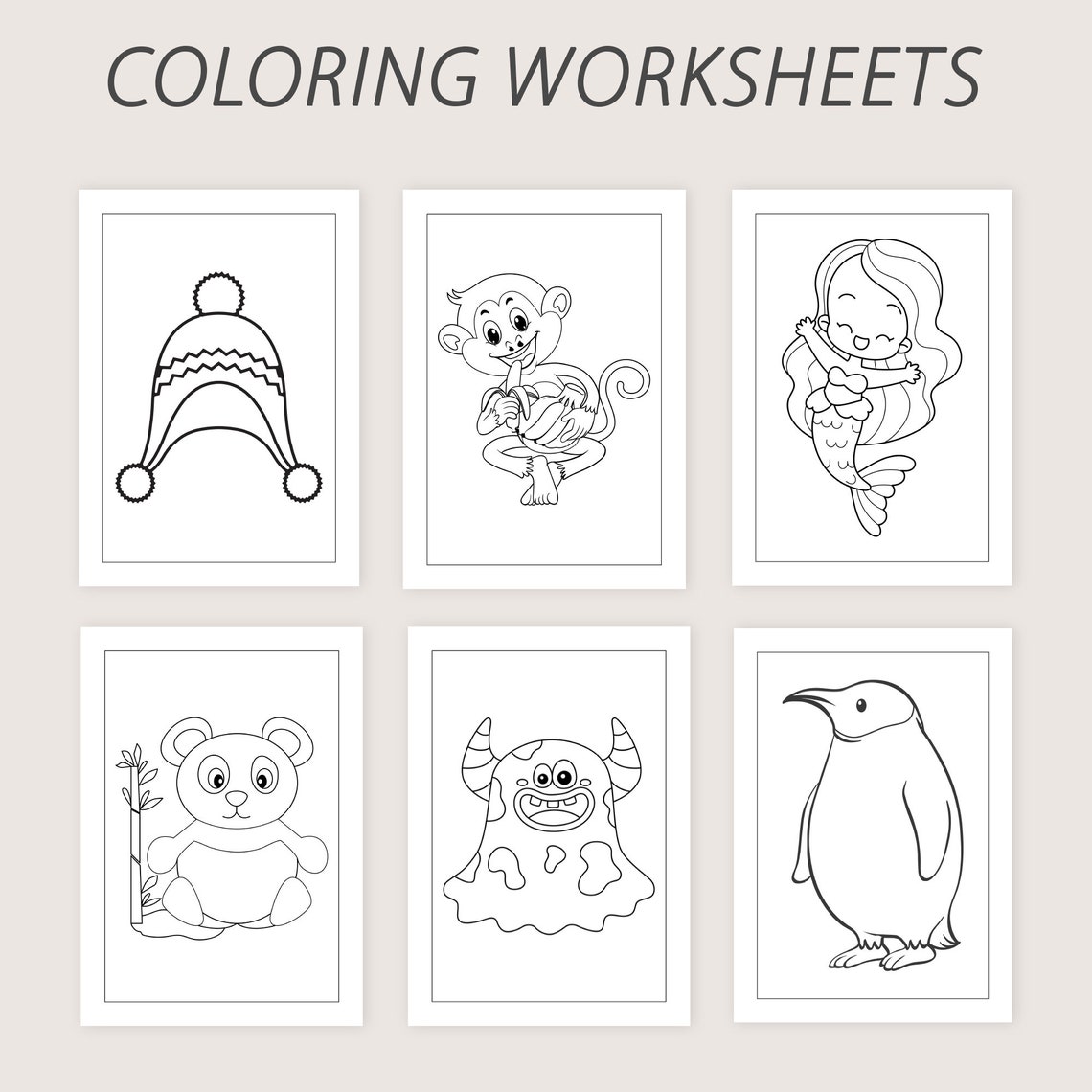 Coloring Pages for Kids Coloring Worksheets Toddler Coloring Book ...