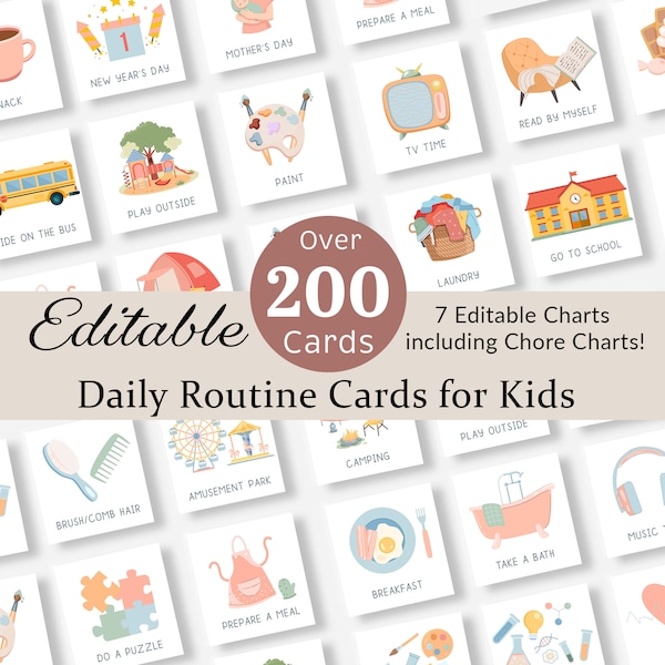 Toddler Routine Chart - Etsy