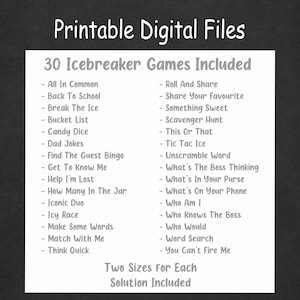 Icebreaker Games Ice Breaker Questions Office Party Game Work Party ...