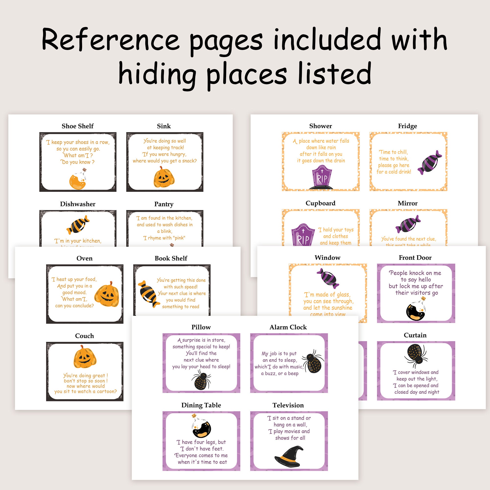 Halloween Scavenger Hunt for Kids Indoor Halloween Treasure - Etsy