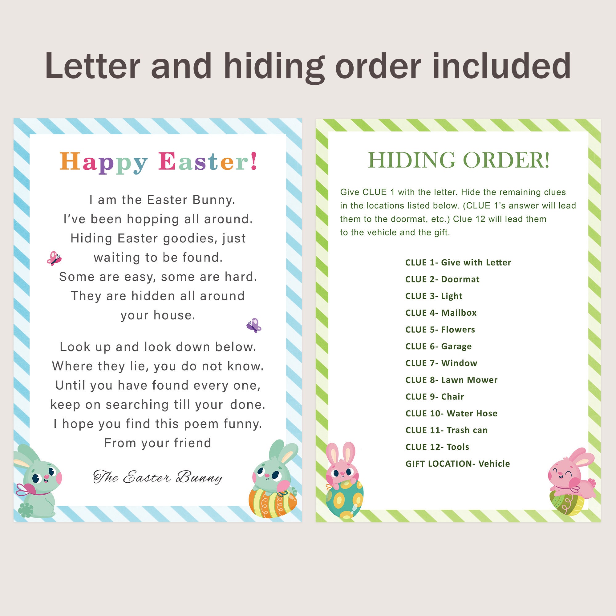 Easter Scavenger Hunt for Teens Easter Egg Hunt Clues Outdoor Easter ...