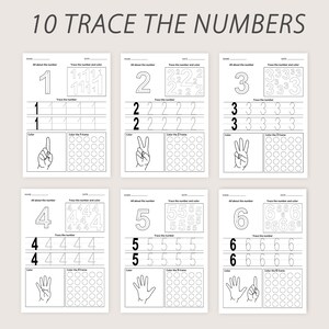 Numbers Tracing Worksheets Number Writing Counting Practice Education ...