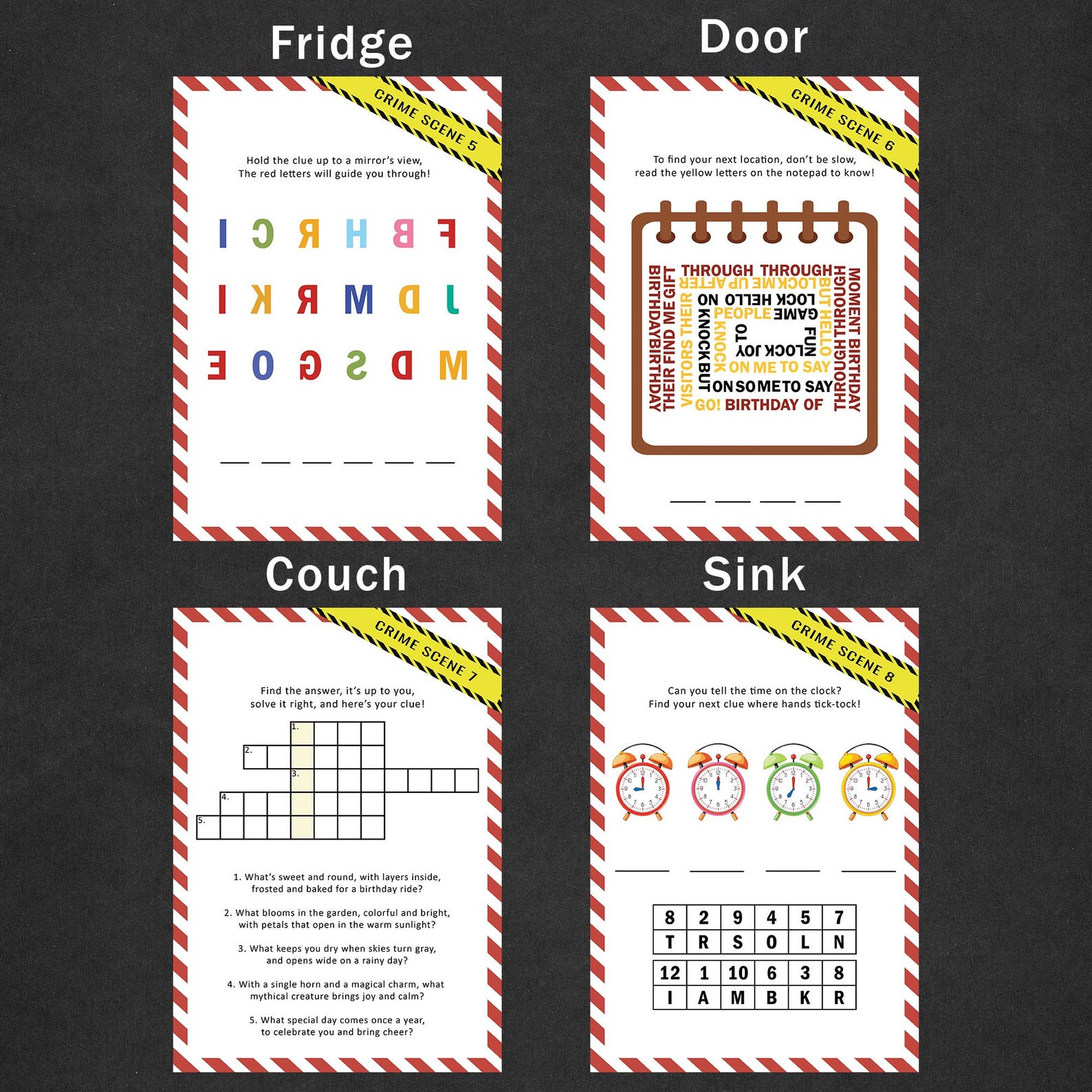 Detective Scavenger Hunt for Older Kids Spy Birthday Treasure Hunt ...
