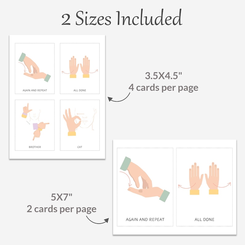 ASL Flashcard American Sign Language Special Education Nonverbal ...