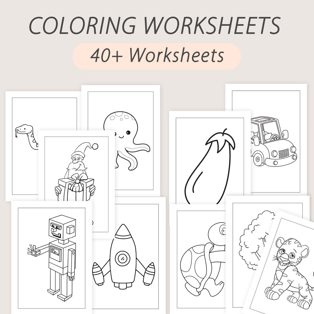 Coloring Pages for Kids Coloring Worksheets Toddler Coloring Book ...