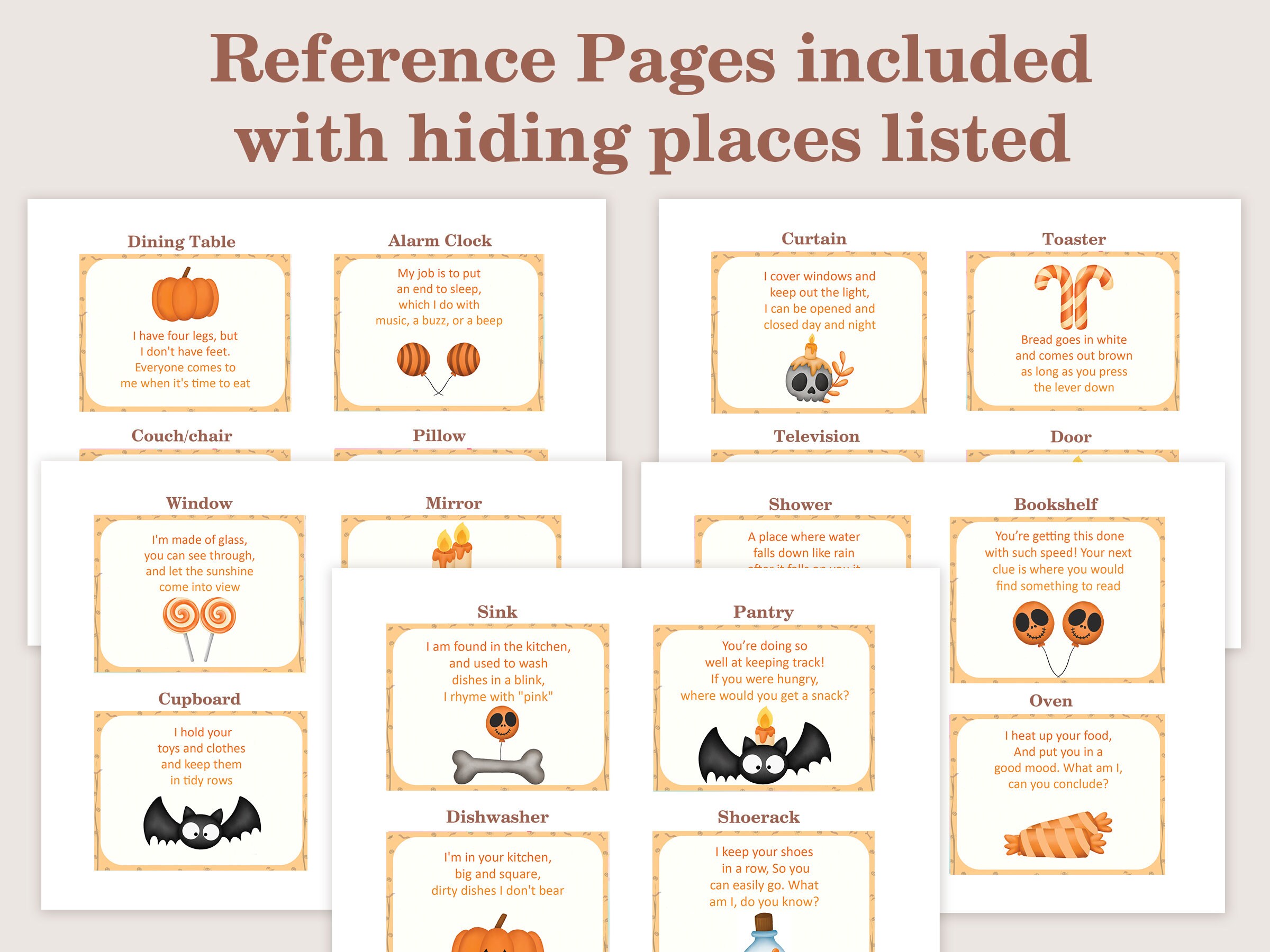 Halloween Scavenger Hunt for Kids Indoor Halloween Treasure - Etsy