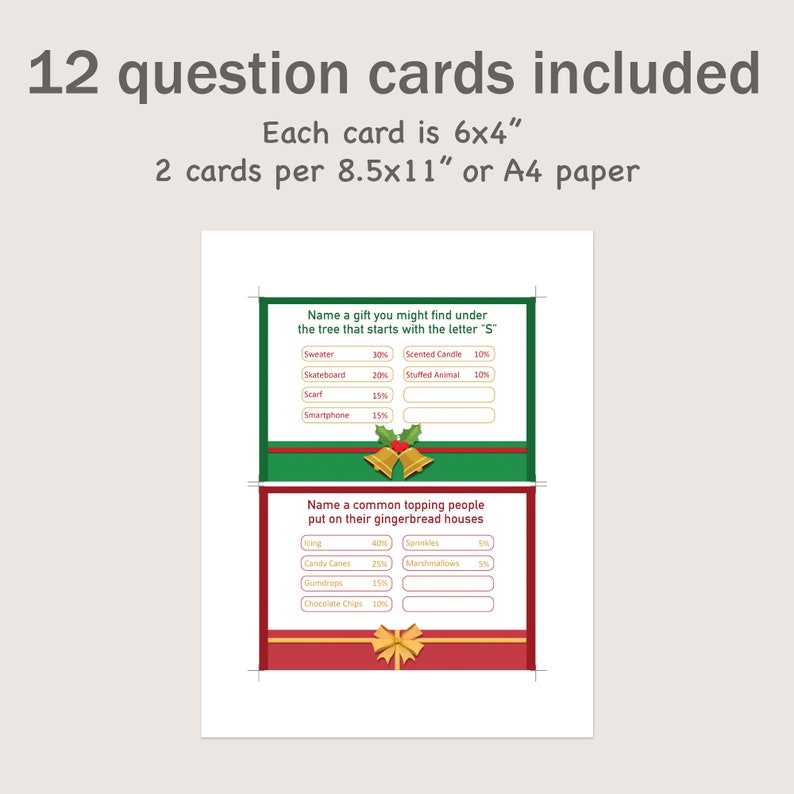 Christmas Friendly Feud Quiz Christmas Family Feud Game Holiday Party ...