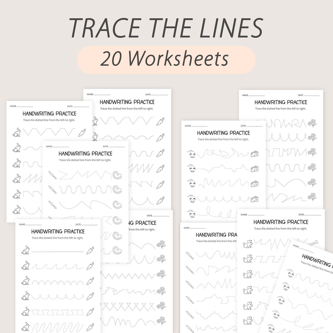 Preschool Line Tracing Worksheets Lines Trace Pages Homeschool Busy ...