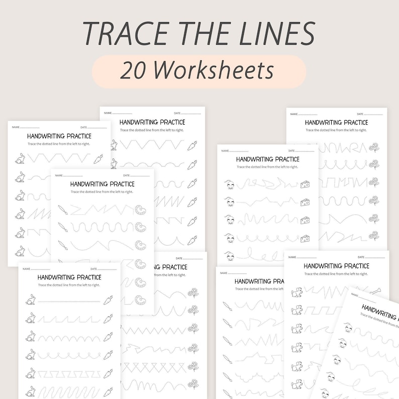 Preschool Line Tracing Worksheets Lines Trace Pages Homeschool Busy ...