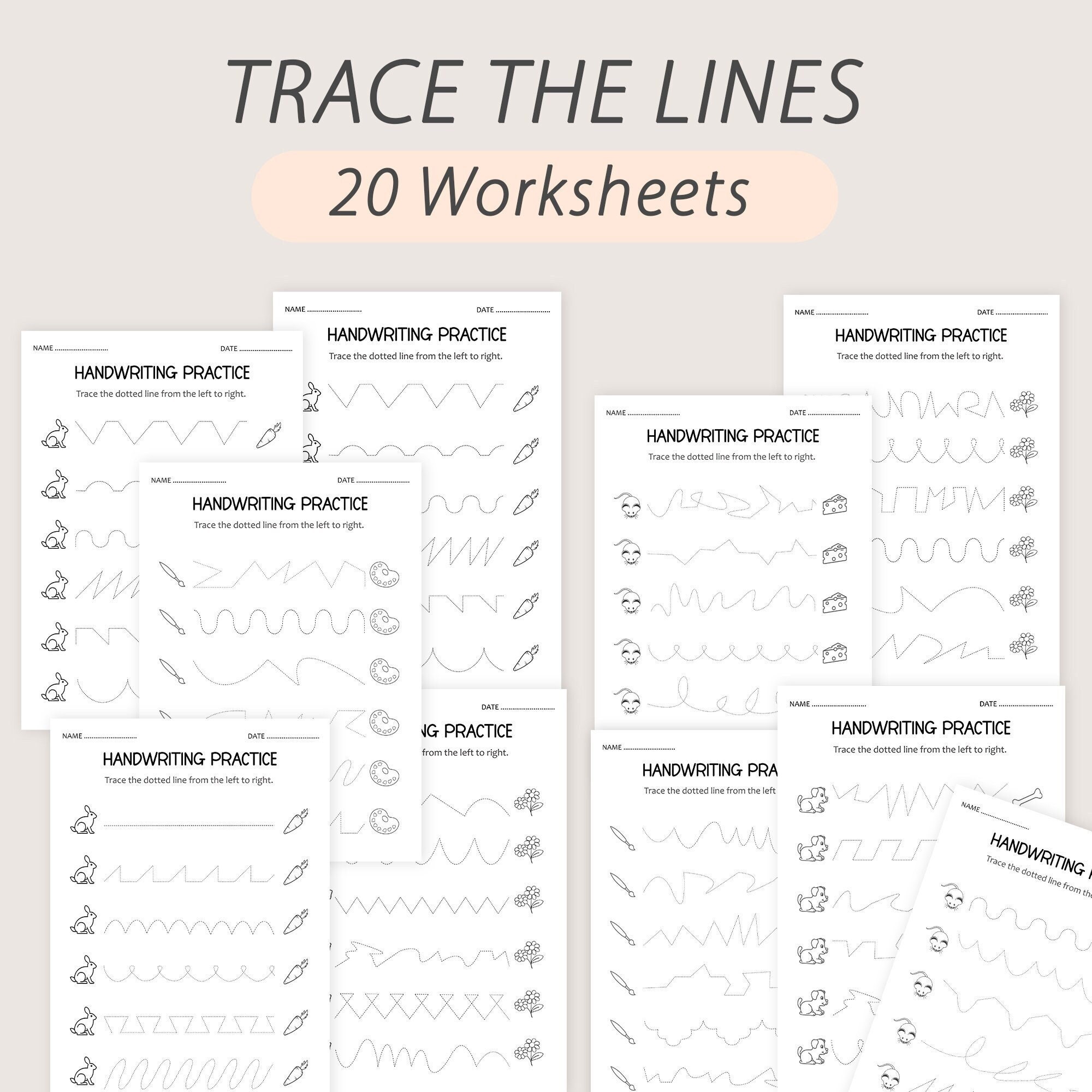Preschool Line Tracing Worksheets Lines Trace Pages Homeschool Busy ...