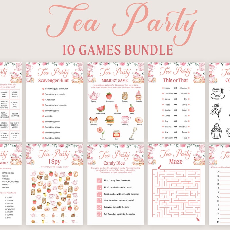 Printable Tea Decoration - Etsy