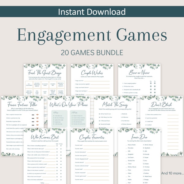Engagement Party Games - Etsy