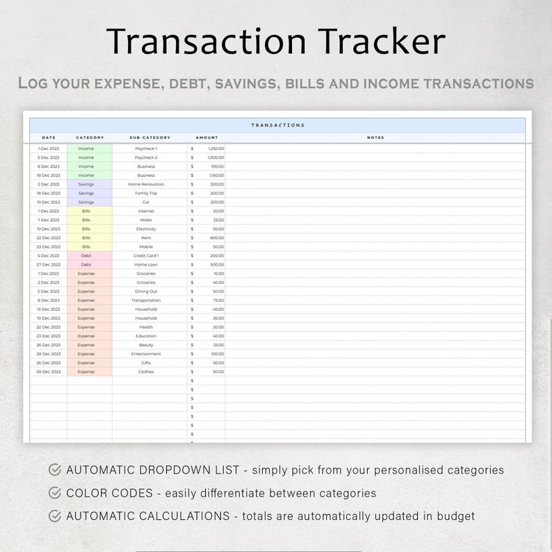 Annual Budget Spreadsheet Budget Planner Monthly Budget Template Weekly ...