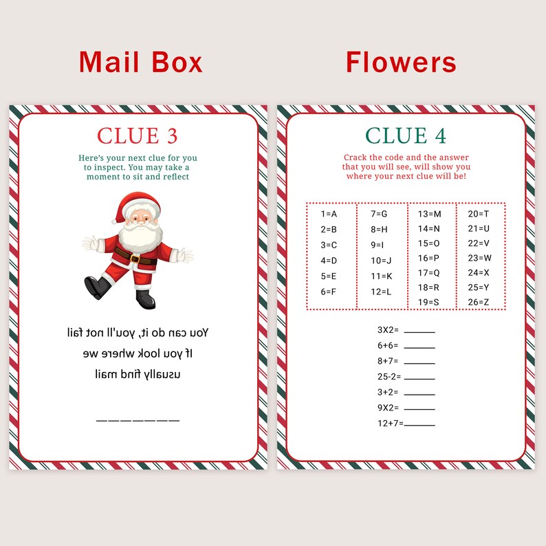 Christmas Scavenger Hunt for Older Kids Holiday Scavenger Hunt Outdoor ...