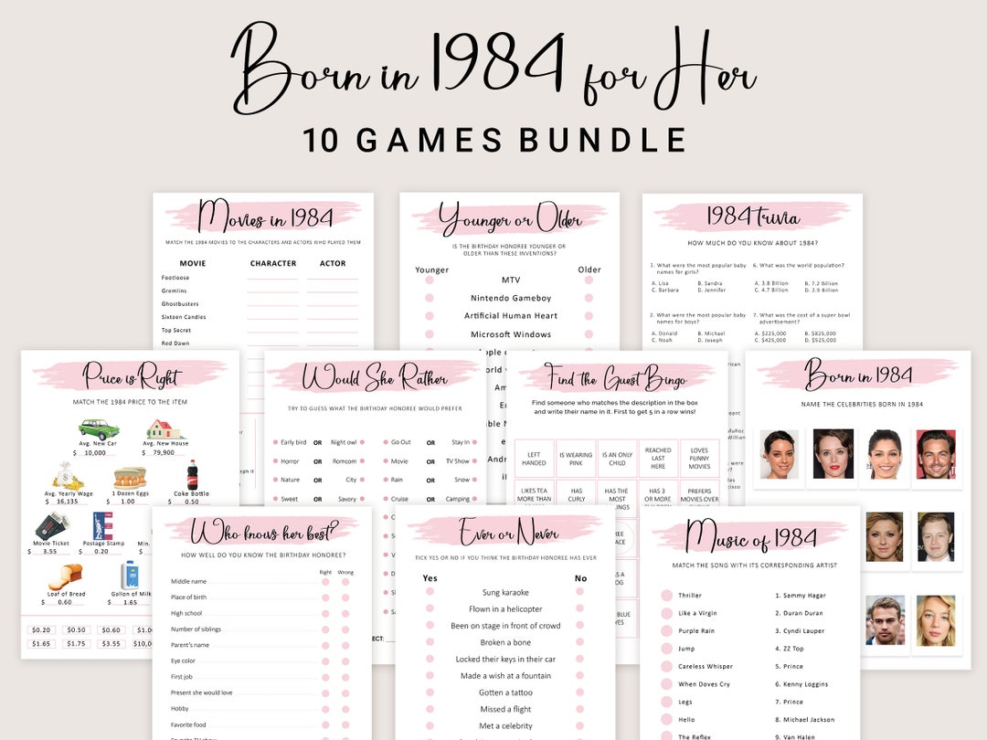 40th Birthday Games for Women 40th Birthday Party Games for Her Born in ...