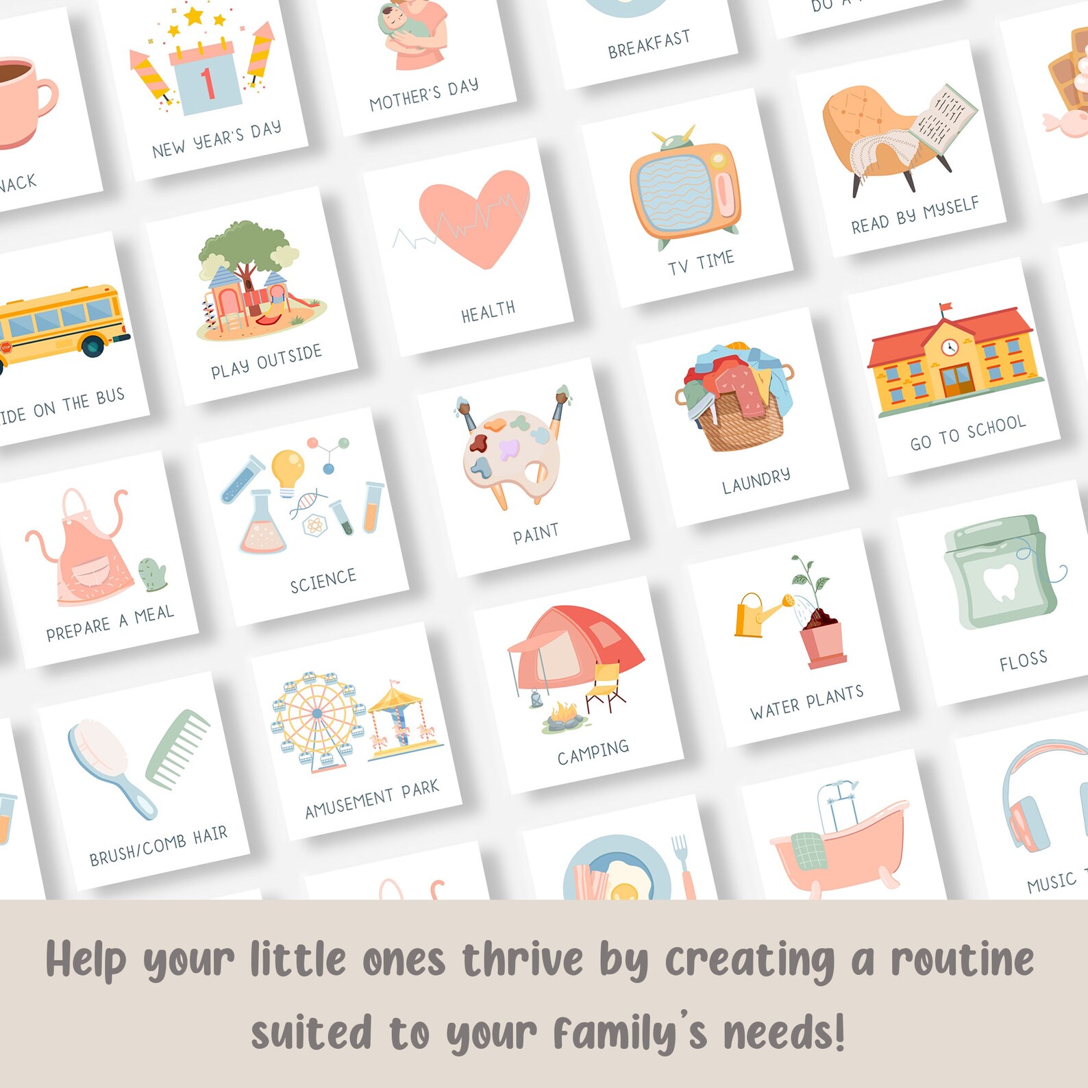 Daily Routine Cards Toddler Routine Chart Daily Rhythm Visual - Etsy Canada