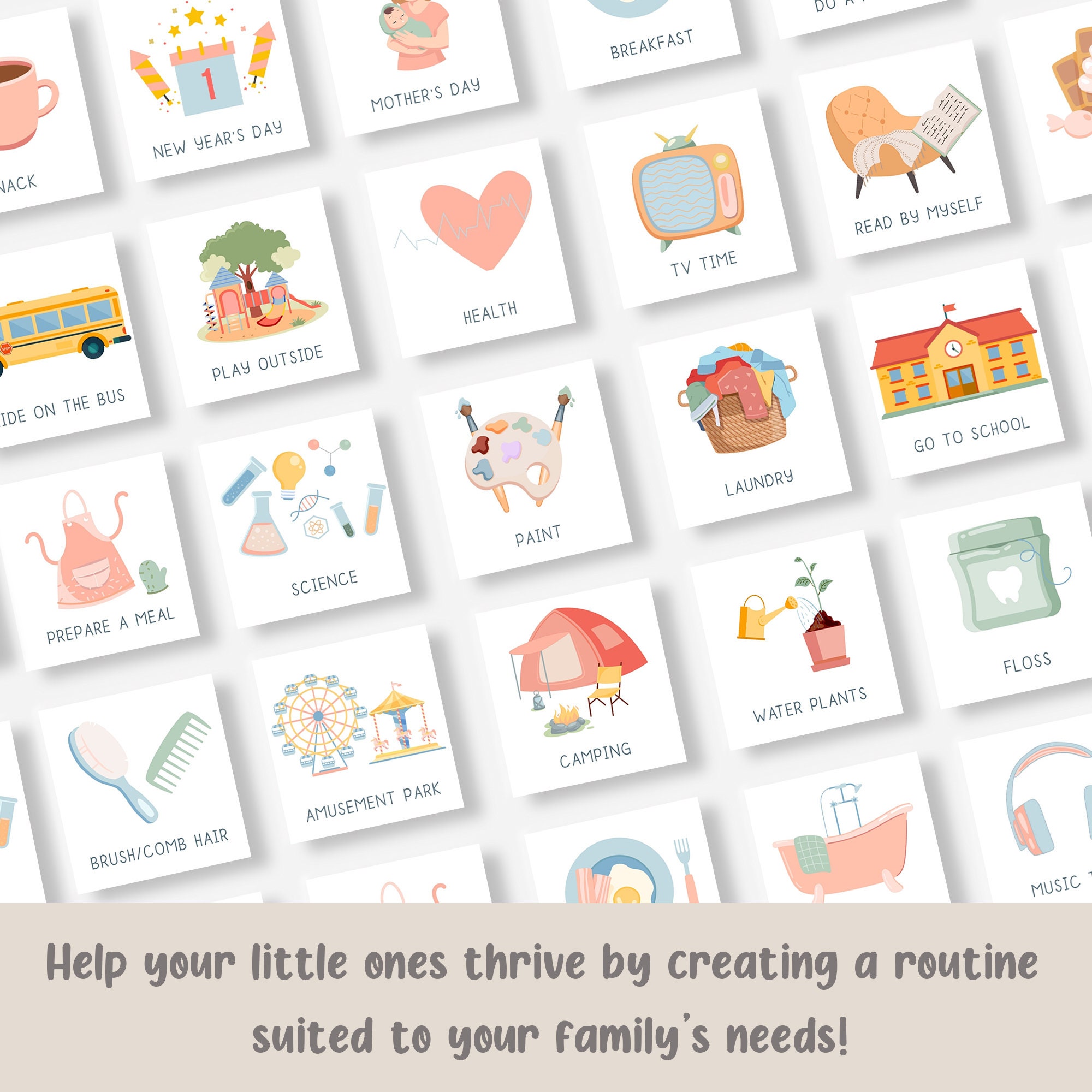 Daily Routine Cards Toddler Routine Chart Daily Rhythm Visual - Etsy Canada