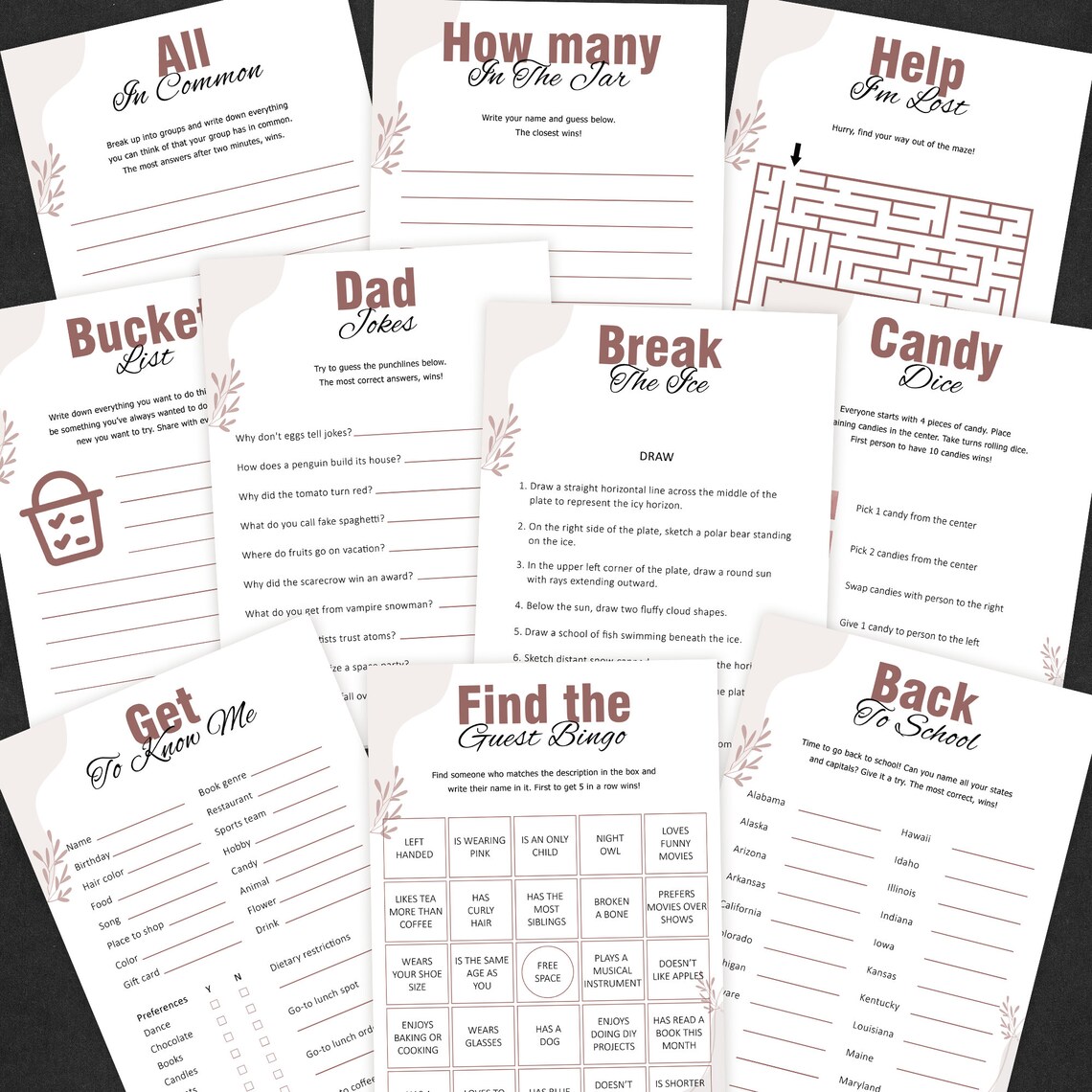 Icebreaker Games Ice Breaker Questions Office Party Game Work Party ...