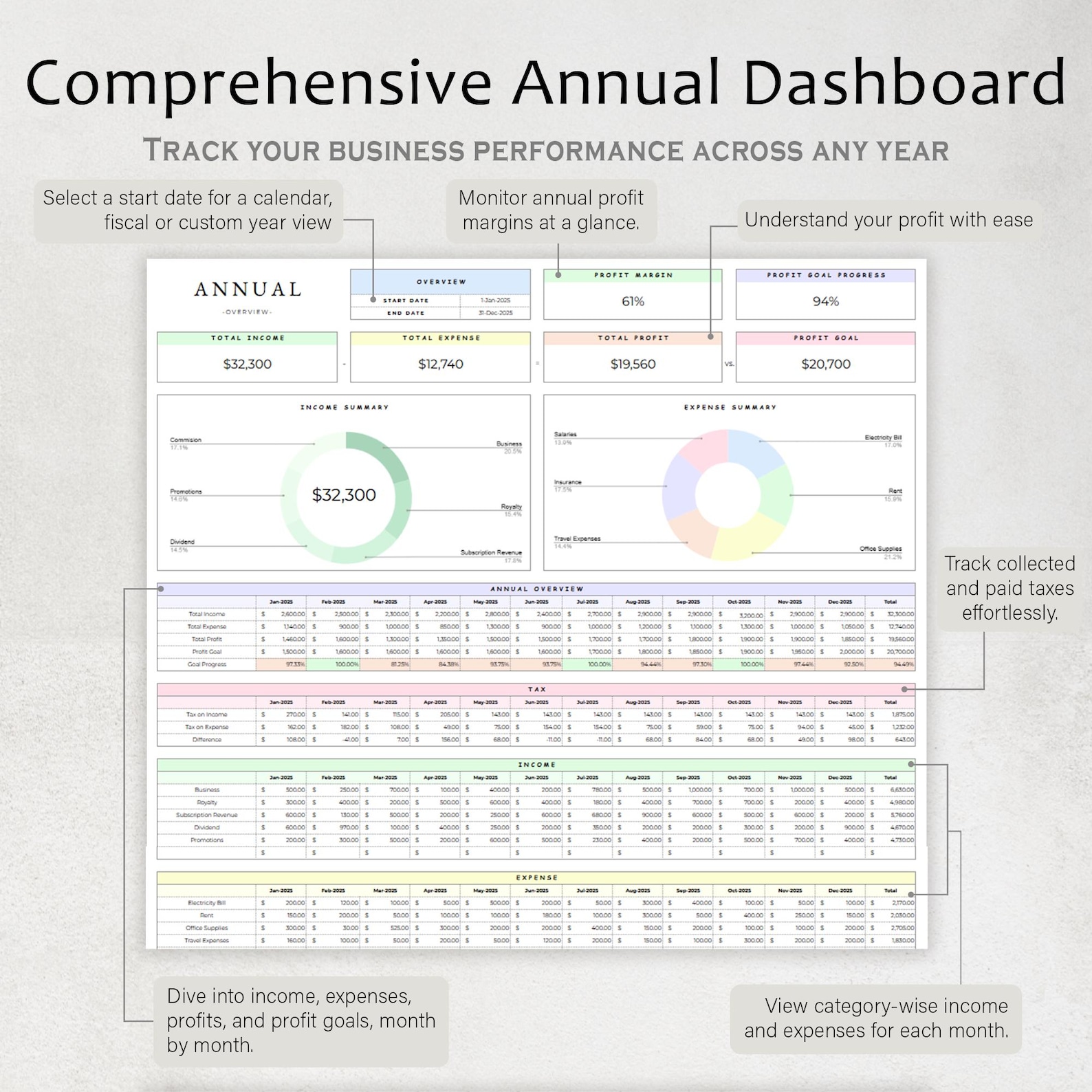 Bookkeeping Spreadsheet Small Business Finance Template Easy Income ...