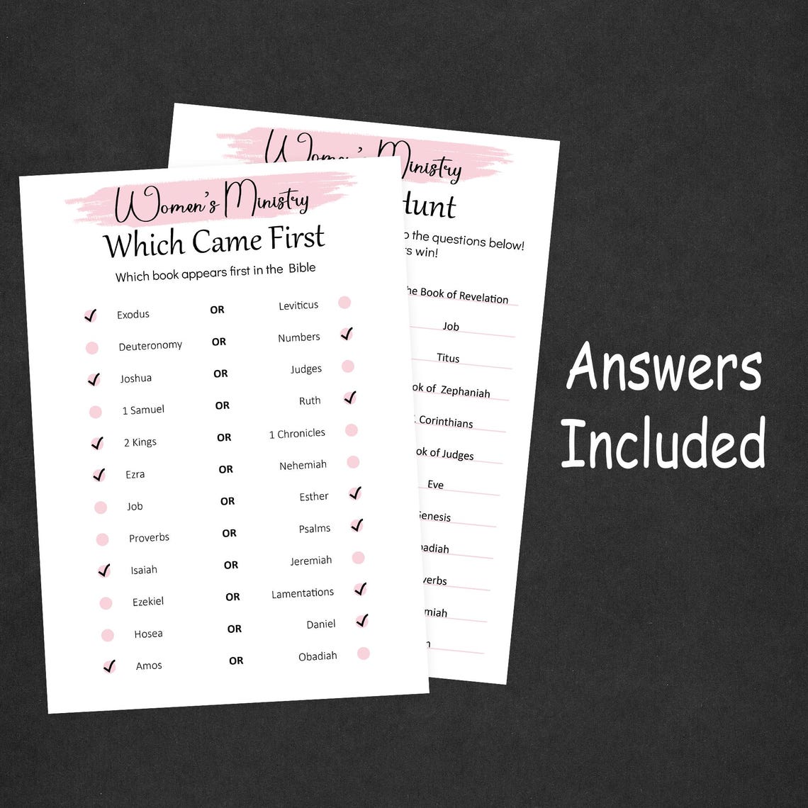 Women's Ministry Games Bible Games Christian Women Retreat Quiz Trivia ...