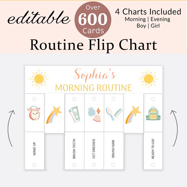 Routine Chart for Kids - Etsy