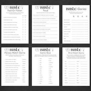 Bible Games Church Game for Adults Christian Youth Group Quiz Bible ...