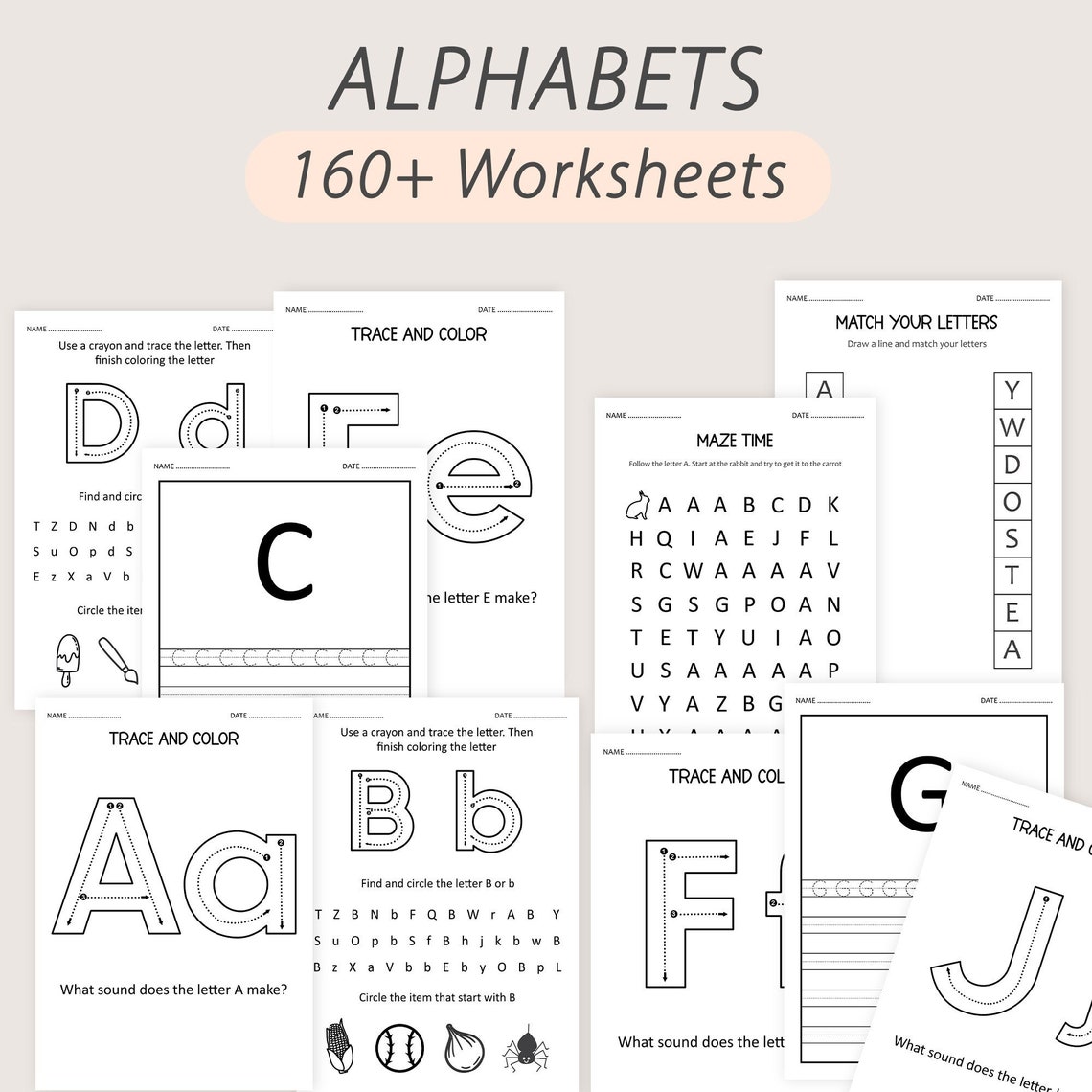 Letter of the Week Worksheets 26 Day Alphabet Busy Book Preschool ...