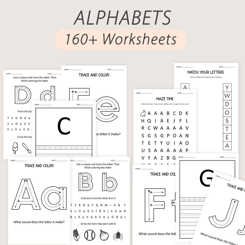 Letter of the Week Worksheets 26 Day Alphabet Busy Book Preschool ...