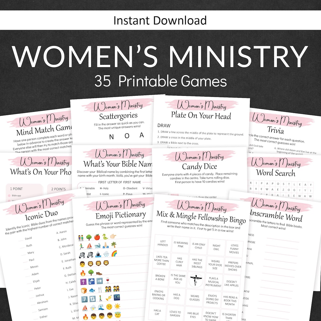 Women's Ministry Games Bible Games Christian Women Retreat Quiz Trivia ...