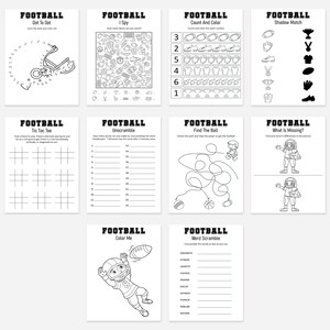 Football Activity Pages Football Activity Book for Kids American ...