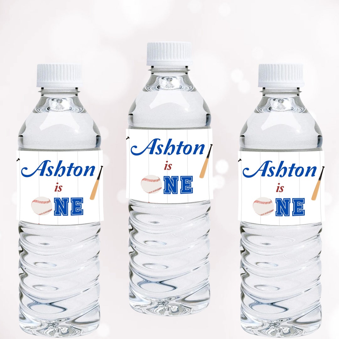 Rookie of the Year Water Bottle Label Baseball Bottle Wrappers First ...