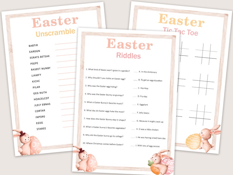 Easter Games for Kids Easter Party Games Bundle Easter Egg Activities ...