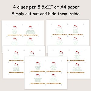 Christmas Scavenger Hunt for Kids Holiday Indoor Hunt Clues Treasure ...
