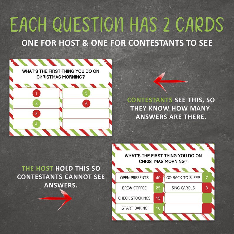 Christmas Friendly Feud Quiz Christmas Family Feud Game Holiday Party ...