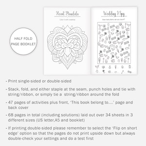 Kids Wedding Activity Book Wedding Table Activity Pack Reception Game ...