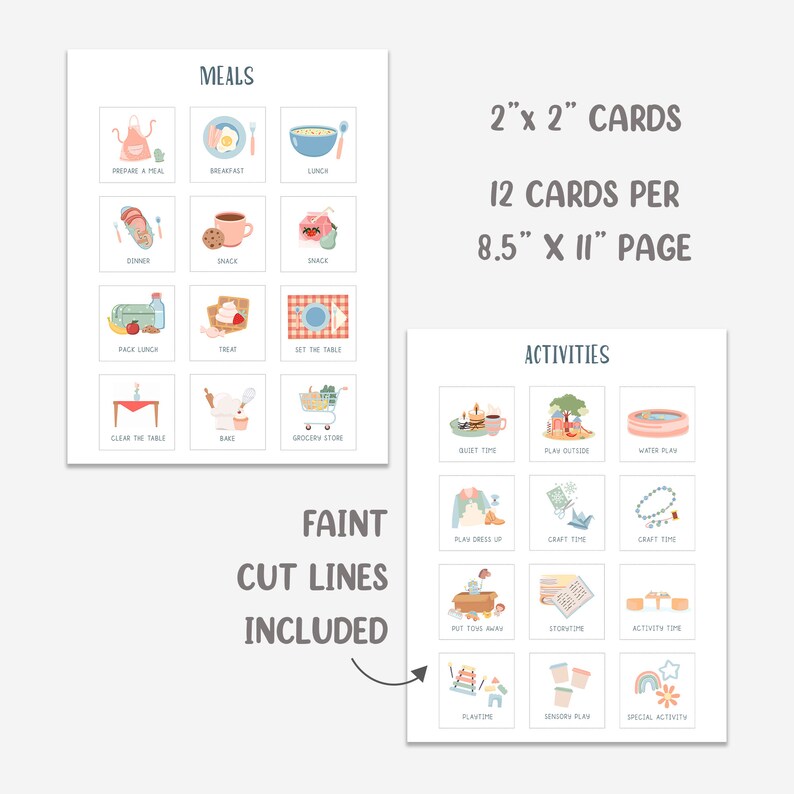 Daily Routine Cards Toddler Routine Chart Daily Rhythm Visual - Etsy Canada