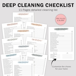 Cleaning Schedule Cleaning Checklist ADHD Cleaning Planner Daily Weekly ...