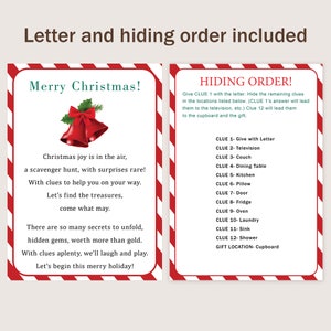 Christmas Scavenger Hunt for Older Kids Holiday Scavenger Hunt Indoor ...