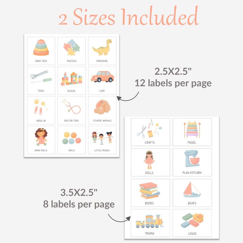 Étiquettes de rangement pour bacs à jouets Organisation de - Etsy France