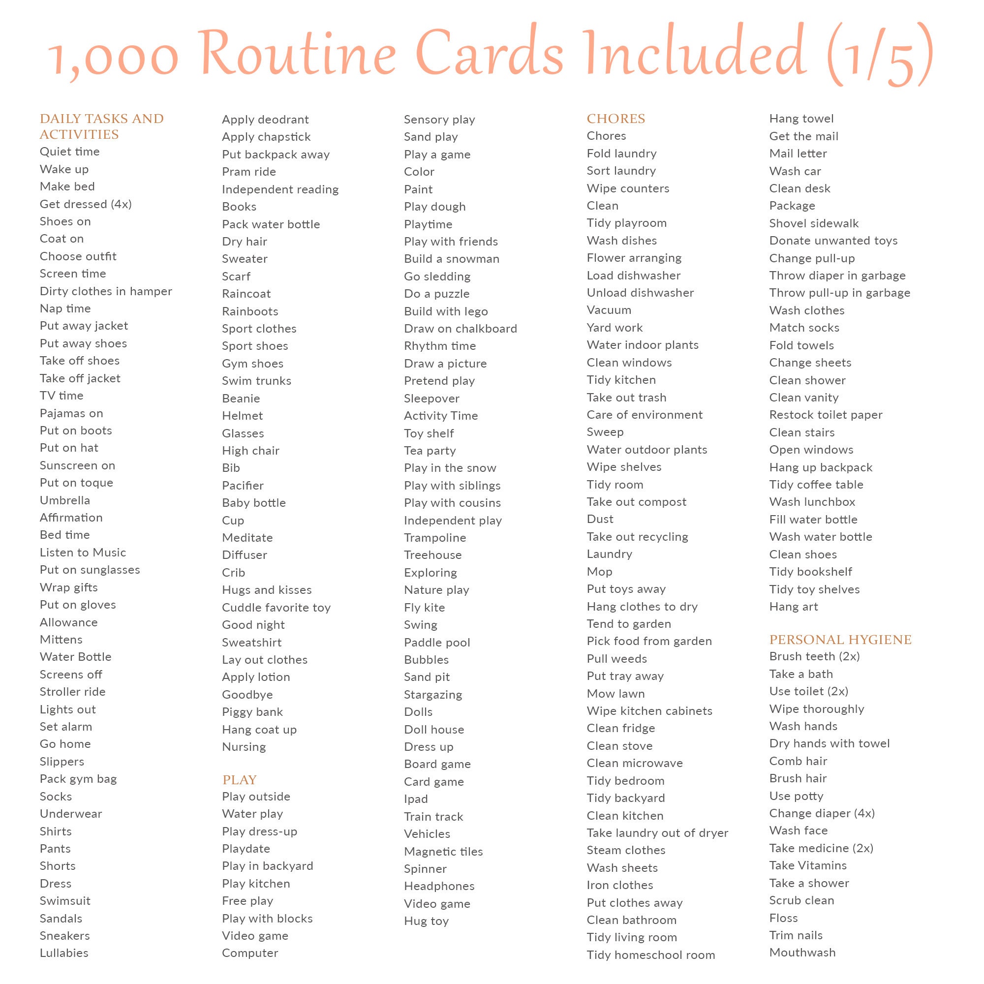 Daily Routine Cards Visual Schedule Toddler Routine Chart for Kids ...