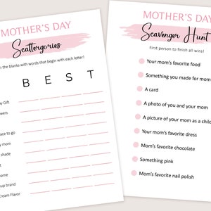 Mothers Day Game Bundle Mothers Day Party Game Mother Day Brunch Ideas ...