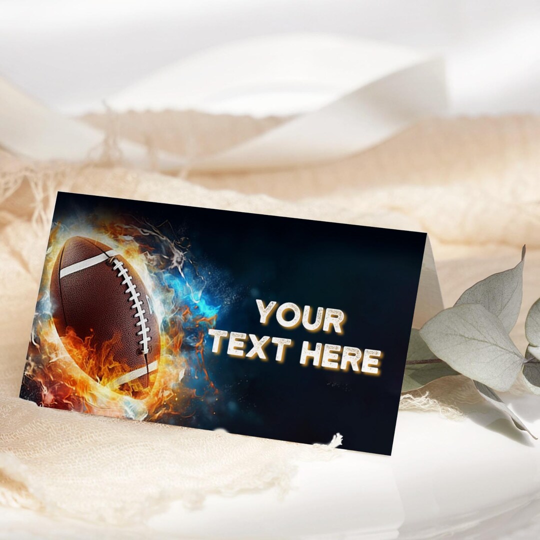 Football Food Tent Card Football Food Label Sport Party Tags Football ...