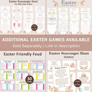 Easter Scavenger Hunt for Kids Easter Hunt Clues Easter Egg Treasure ...