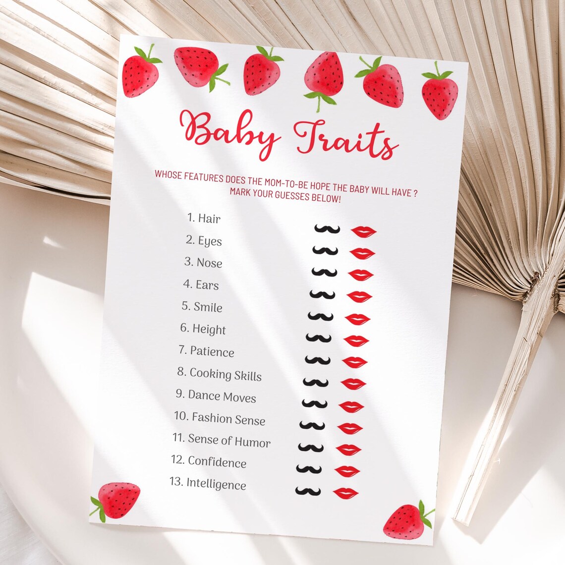 Strawberry Baby Shower Games Bundle Straw Berry Party Activity Berries ...
