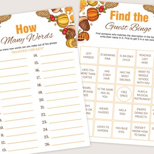 Thanksgiving Games Bundle Thanksgiving Day Dinner Party Games Family ...